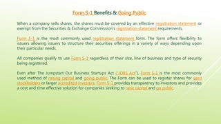 Form S-1 Registration Statements | PPTX