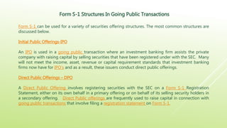 Form S-1 Registration Statements | PPTX