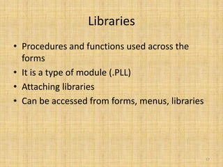 Forms 6i guide | PPTX