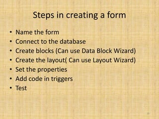 Forms 6i guide | PPTX