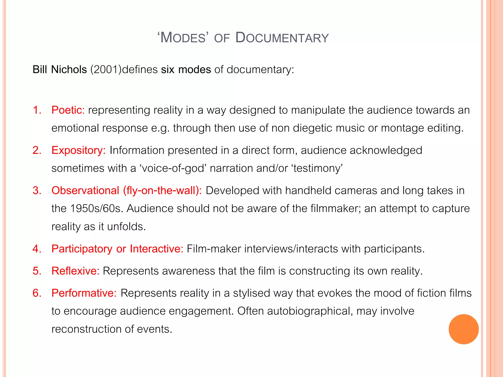 Forms and conventions of documentary | PDF