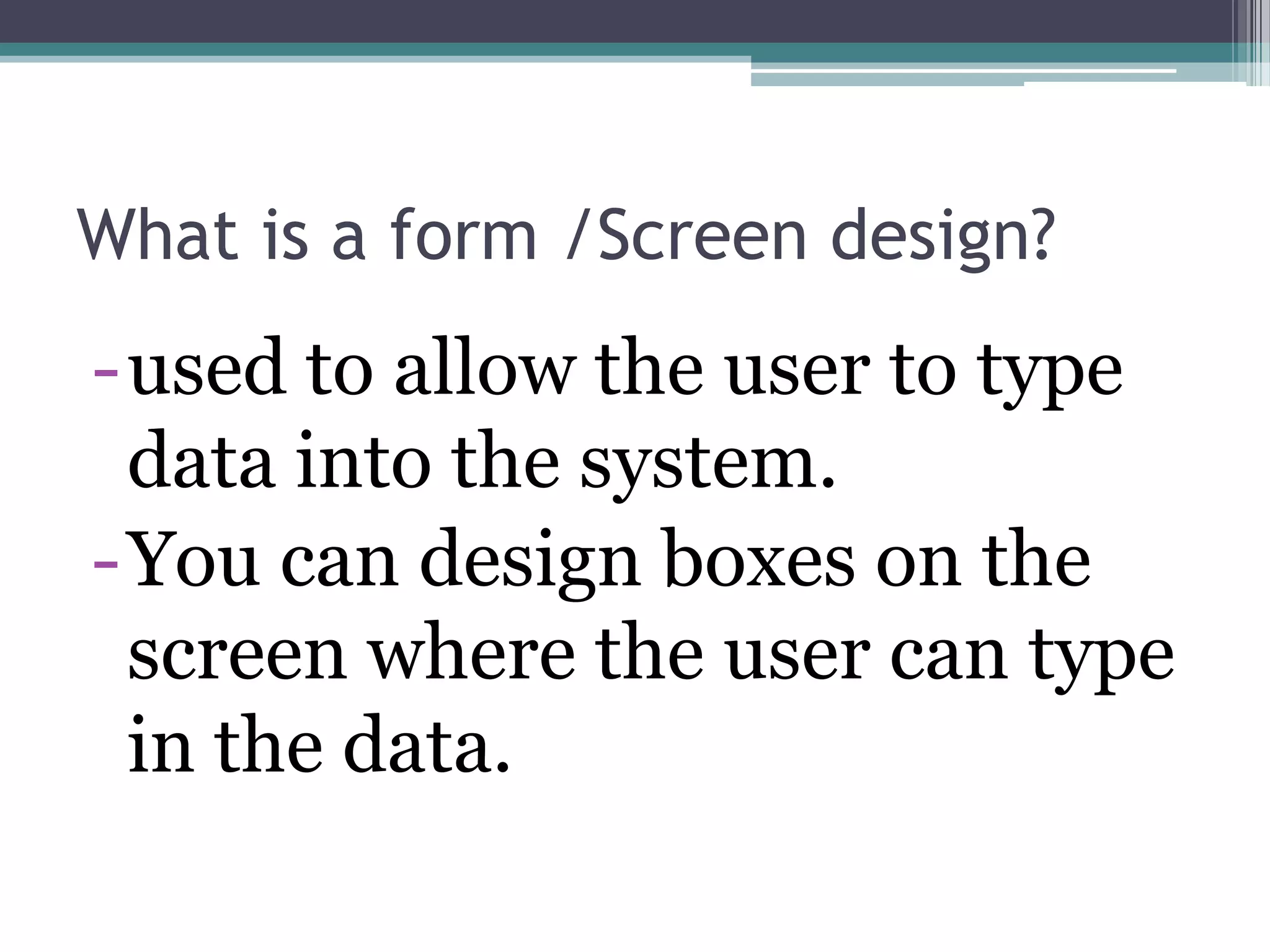 Forms and design | PPTX