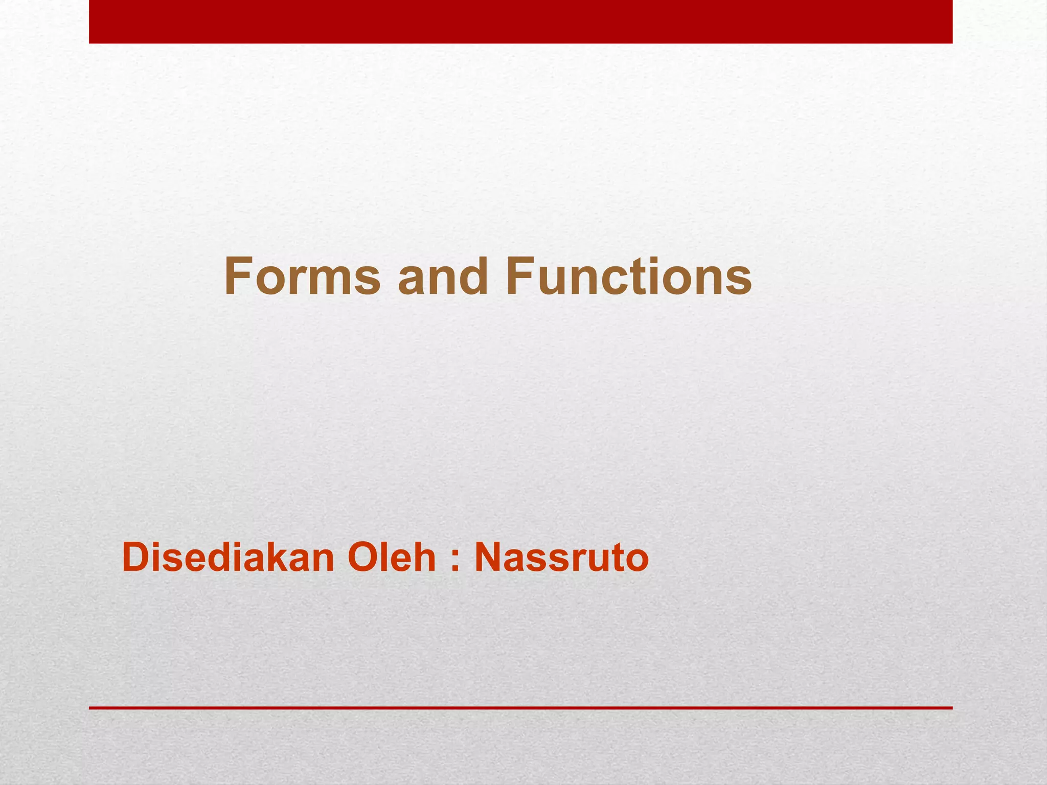 Forms and functions | PPT