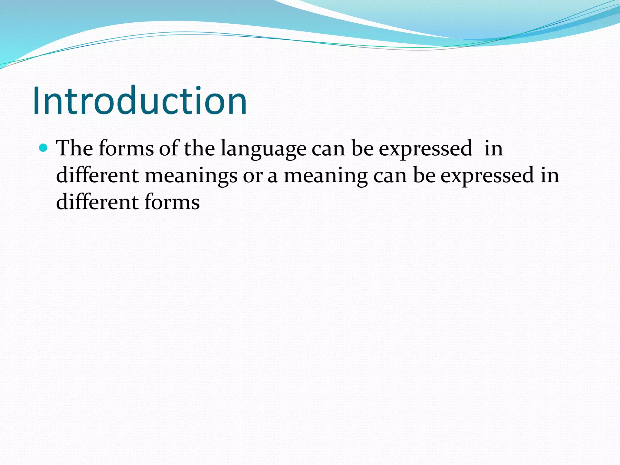 Forms and meanings 2 | PPTX