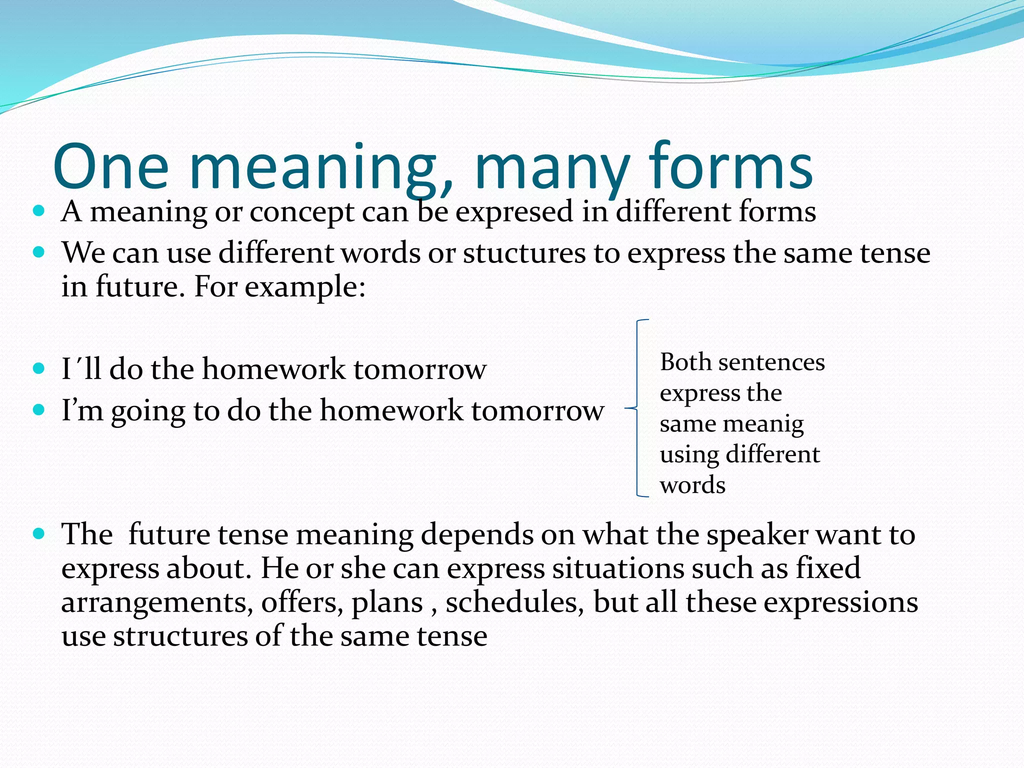 Forms and meanings 2 | PPTX