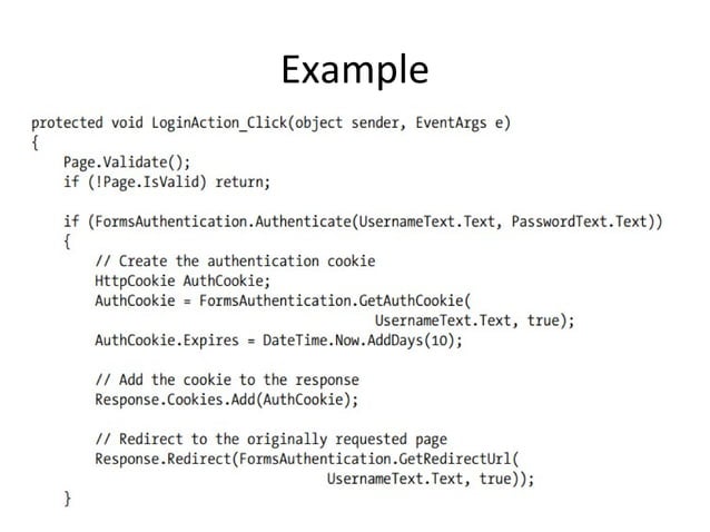 Forms authentication | PPT