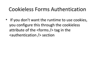 Forms authentication | PPT