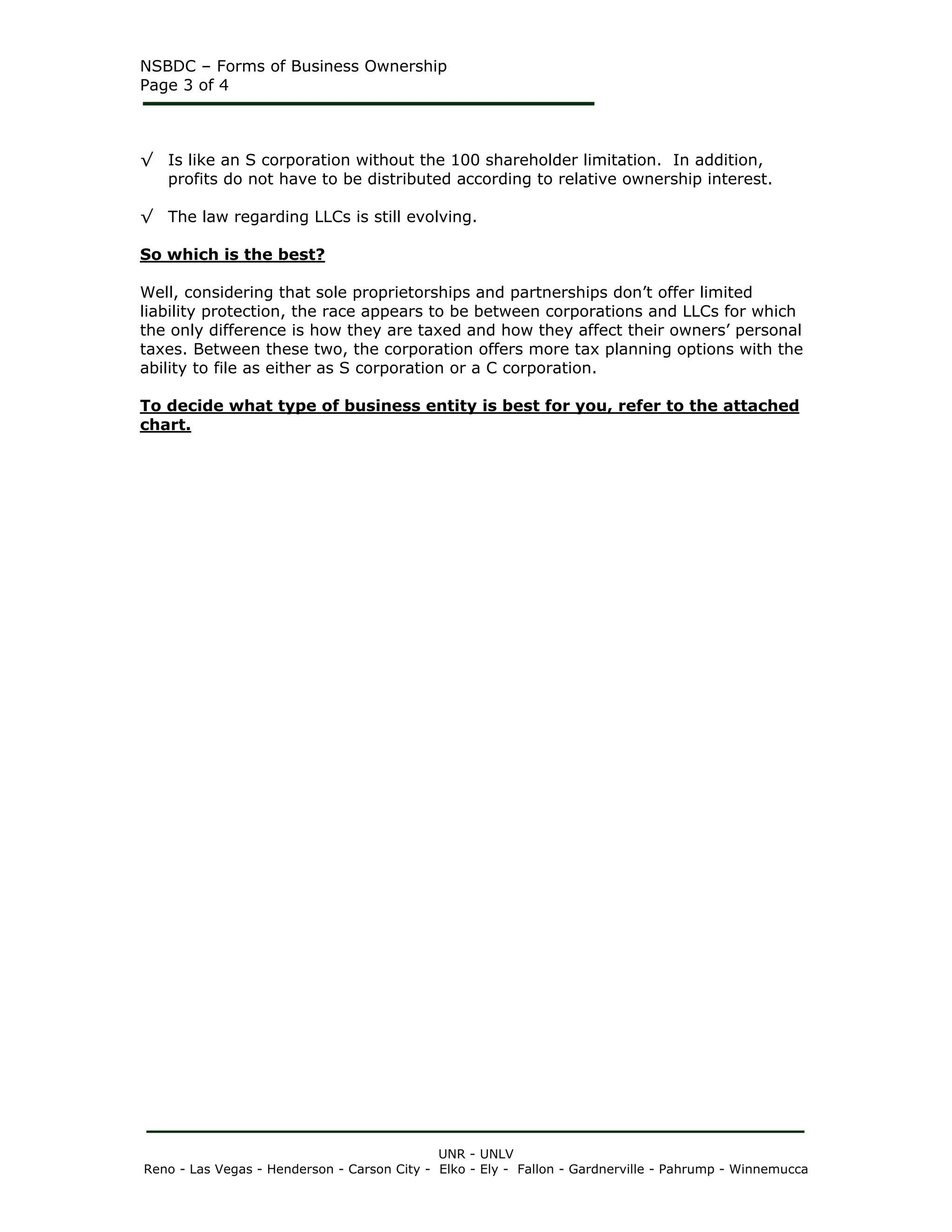 Forms of Business Ownership | PDF