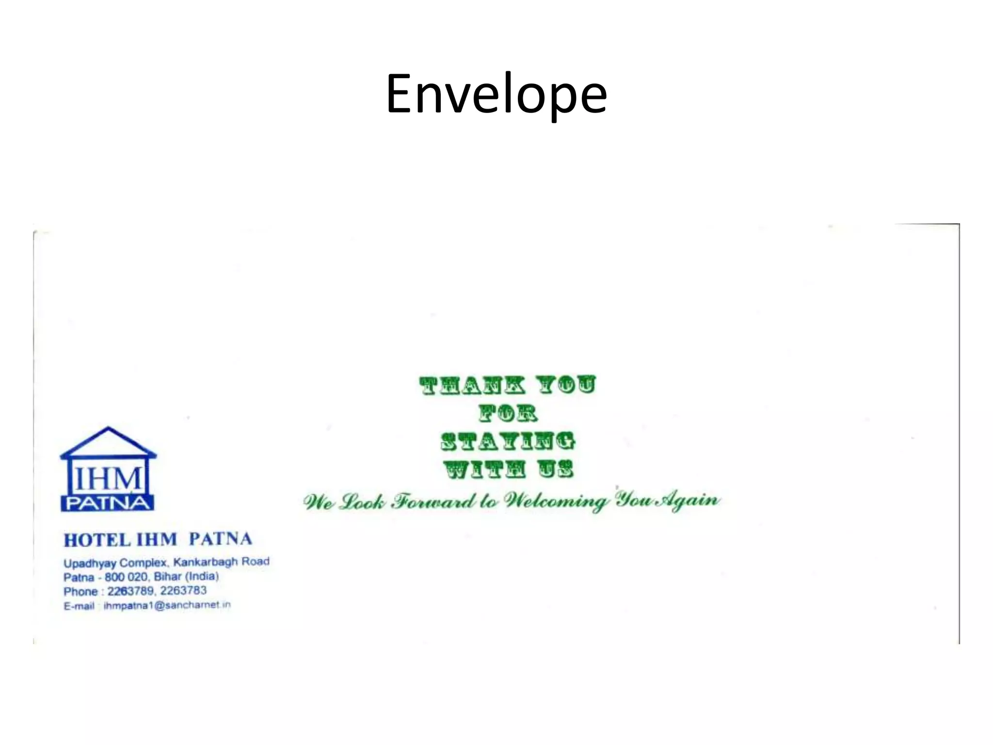 Forms & documents used in Hotel Front Office | PPTX