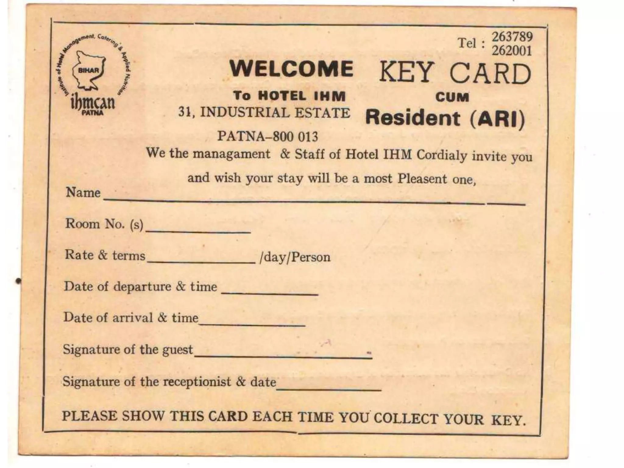 Forms & documents used in Hotel Front Office | PPTX