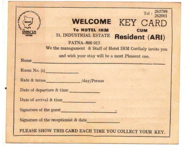 Forms & Documents Used In Hotel Front Office | Pptx