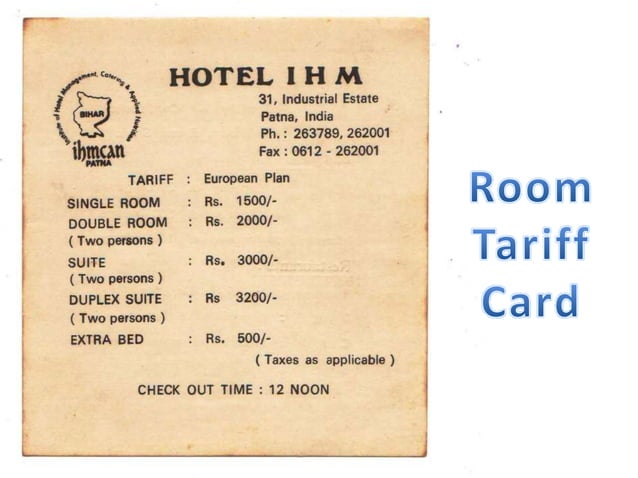 Forms & documents used in Hotel Front Office | PPTX