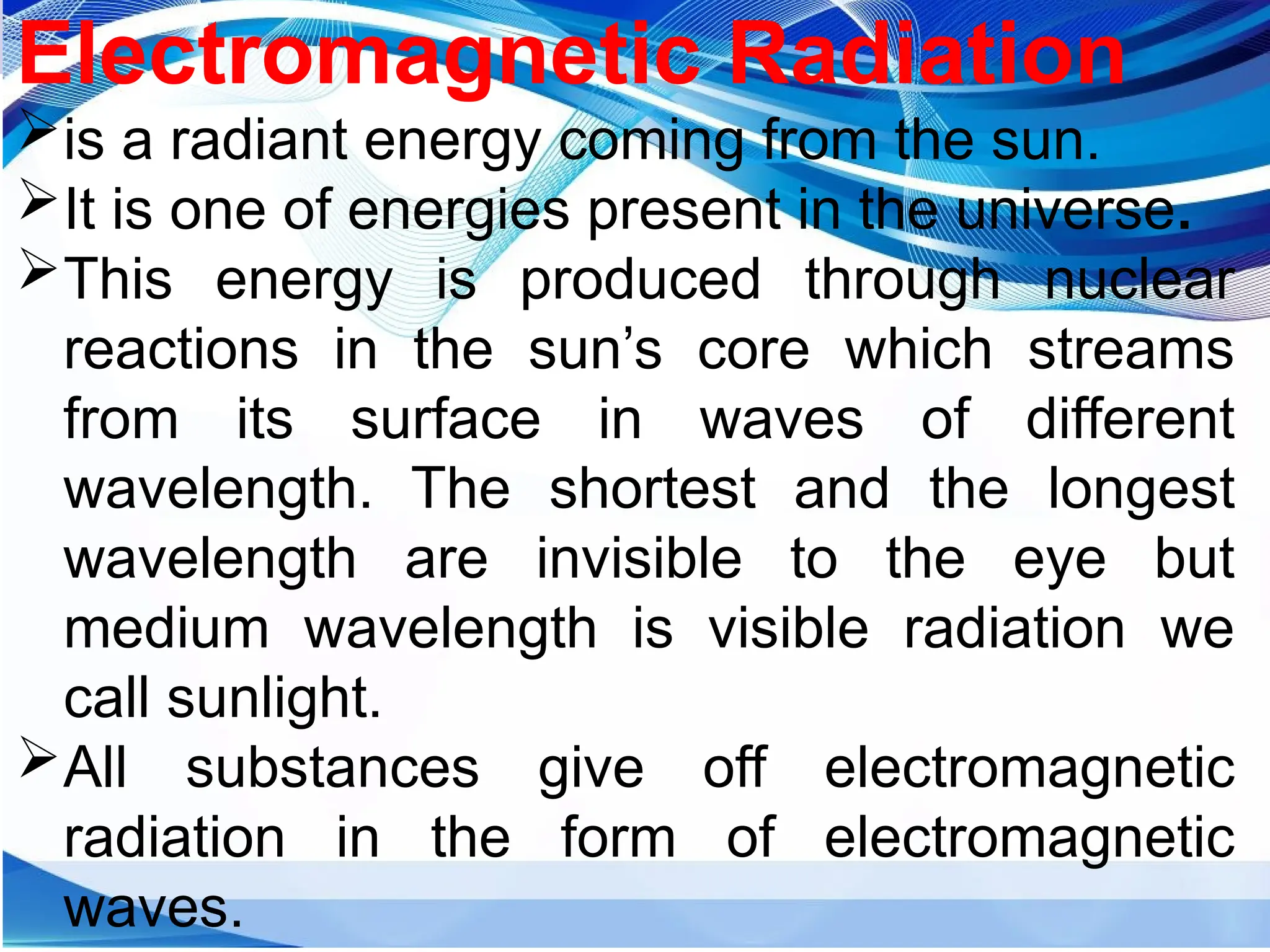 forms of electromagnetic waves powerpoint | PPTX