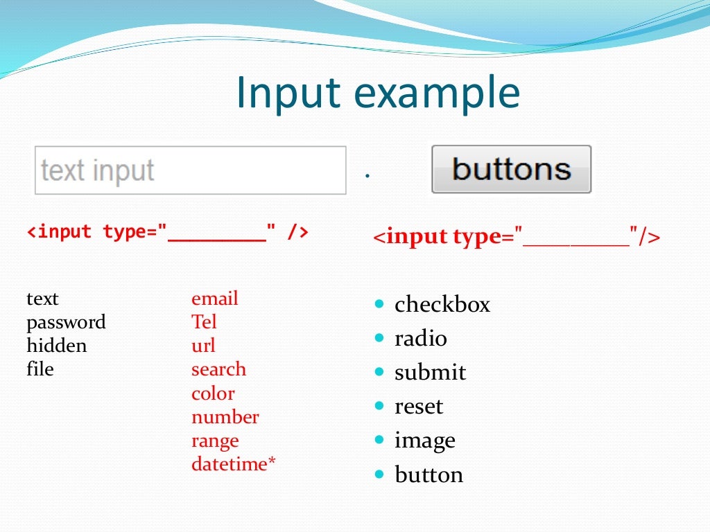 Forms In Html5