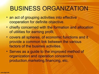 FORMS OF BUSINESS ORGANIZATION .ppt
