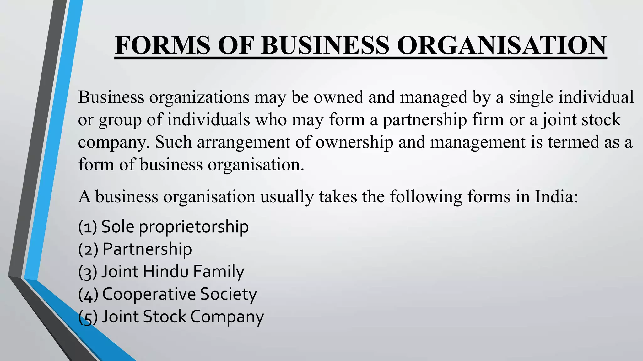 Forms of Business Organization | PPTX