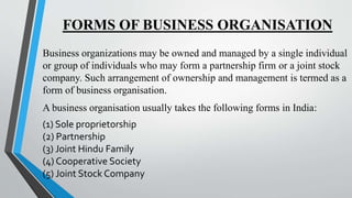 Forms of Business Organization | PPTX