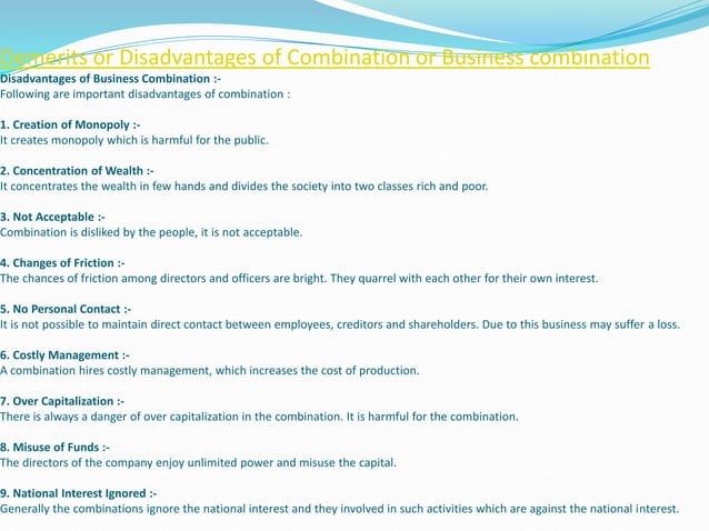 Forms of business combination | PPTX