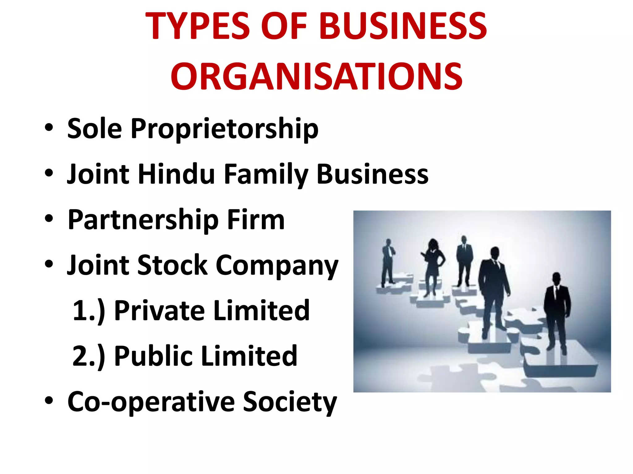 Forms of business organisations | PPTX