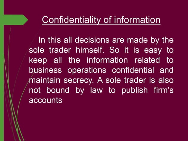 Forms of business organisations sole trader | PPTX | Business ...