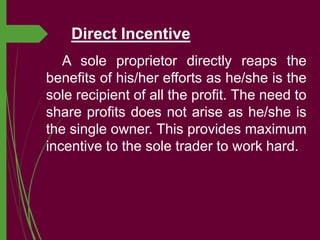 Forms of business organisations sole trader | PPTX