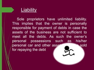 Forms of business organisations sole trader | PPTX