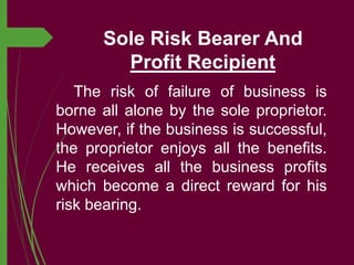 Forms of business organisations sole trader | PPTX