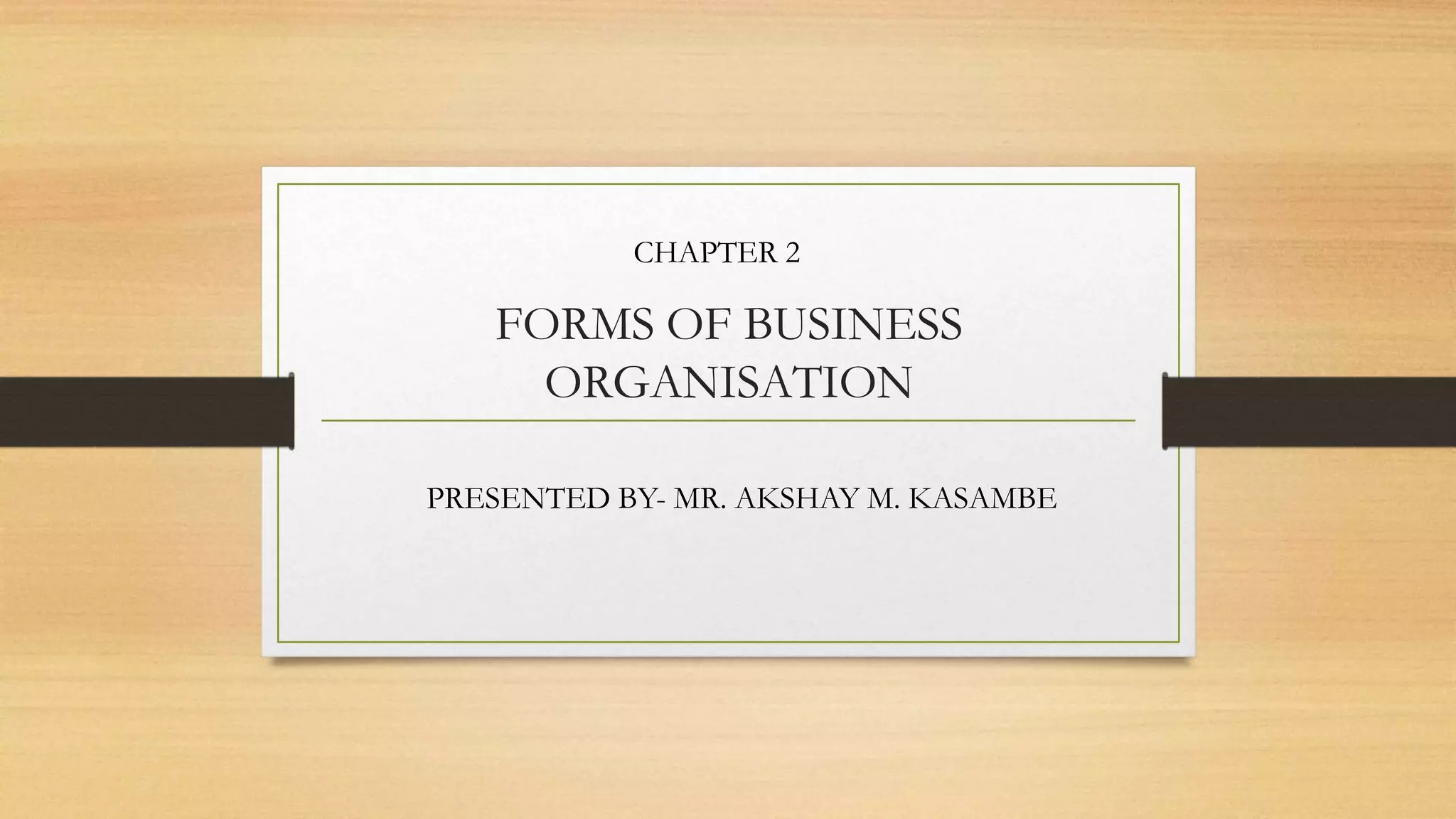 Forms of business organization | PDF