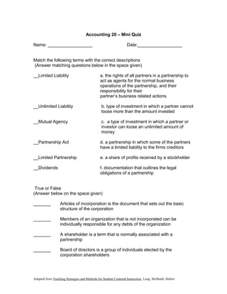 Forms of business ownership | DOC