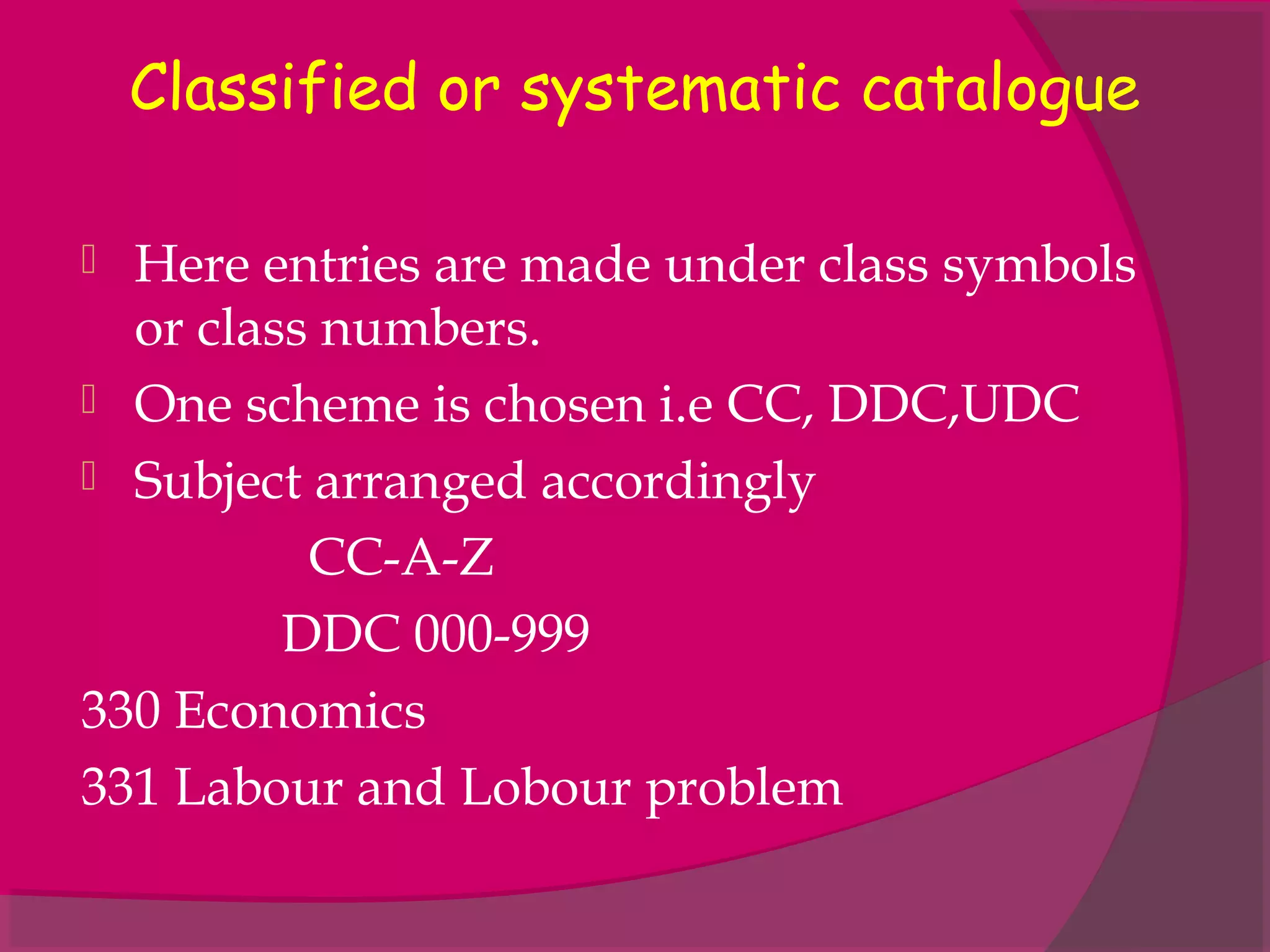 Forms of catalogue | PPT