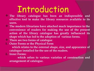 Forms of catalogue | PPT