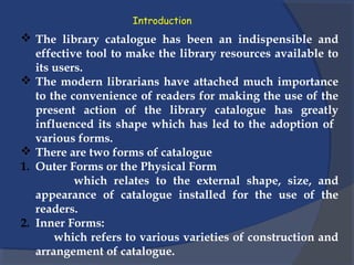Forms of catalogue | PPT
