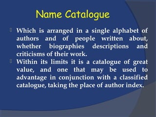 Forms of catalogue | PPT