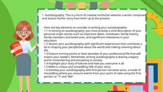 FORMS OF CREATIVE nON- fICTION FOR GRADE 12 STUDENTS | PPTX ...