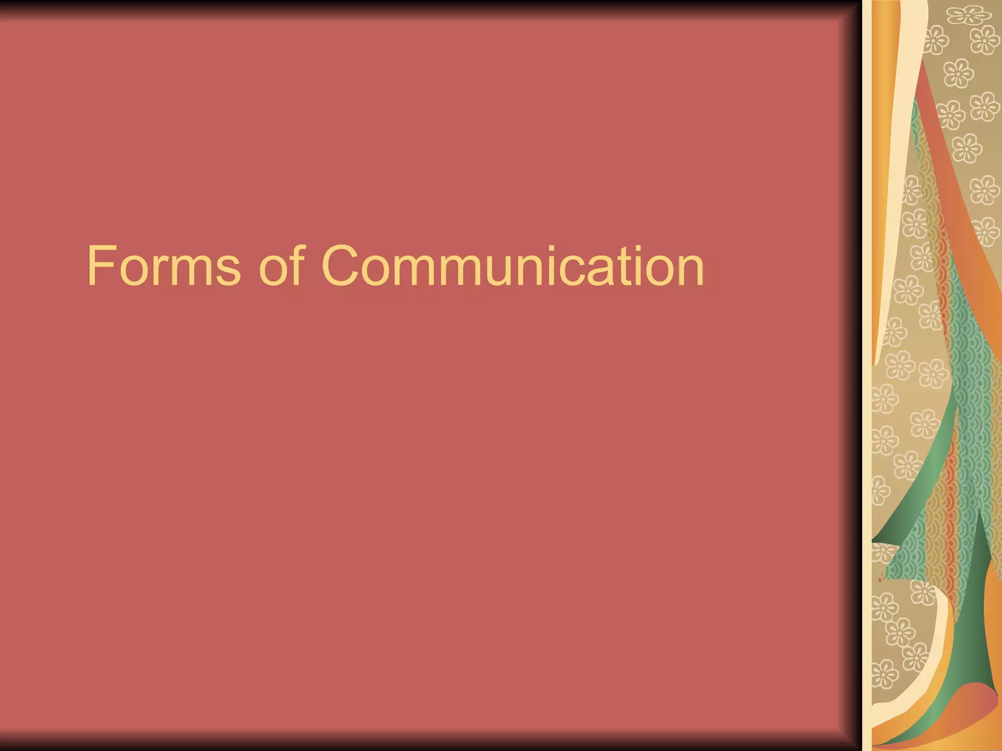 Forms of communication | PPT