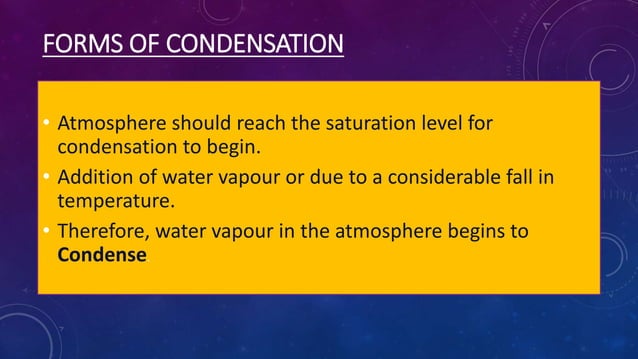 Forms of condensation | PPTX