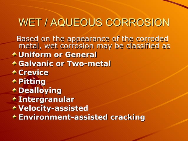 Forms of corrosion | PPT