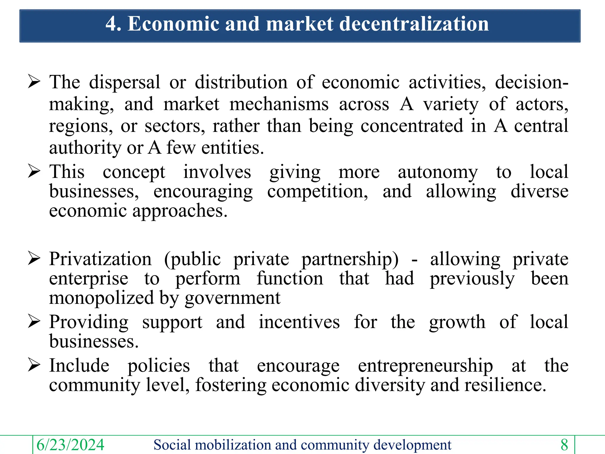 forms of decentralization Political decentralization 👉Administrative ...