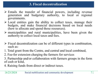 forms of decentralization Political decentralization 👉Administrative ...