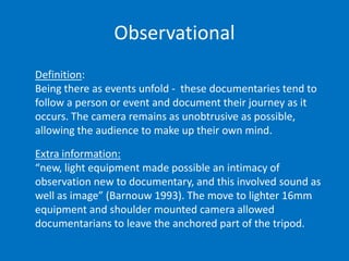 Forms of documentary | PPTX