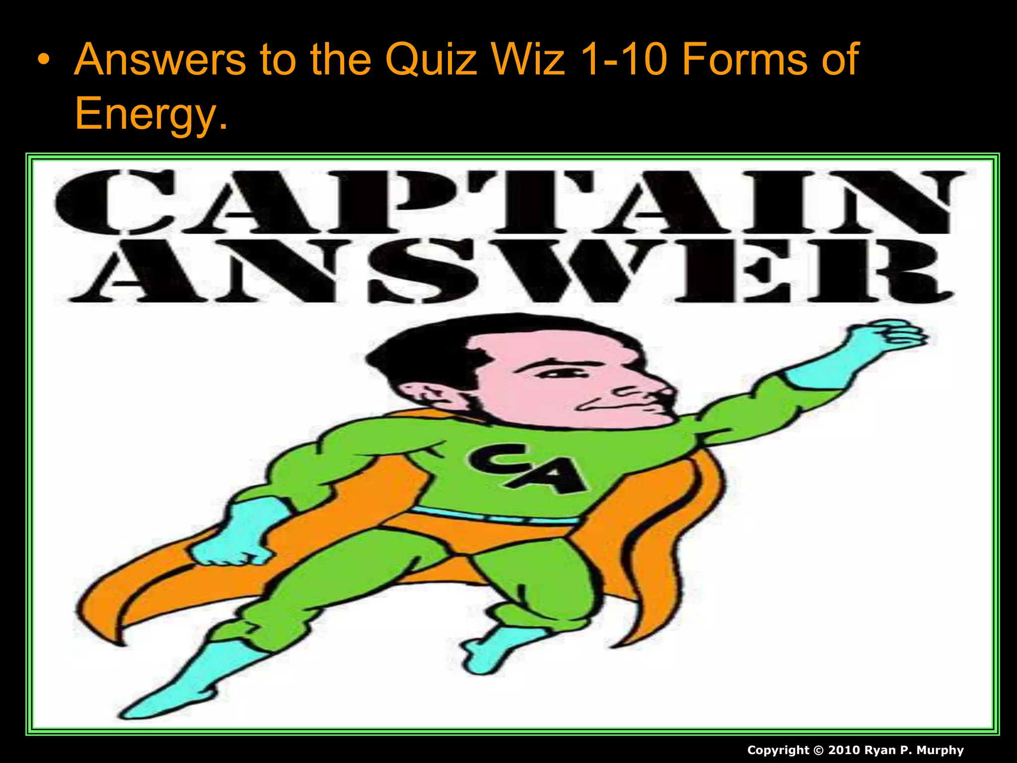 Forms of Energy Visual Quiz, Physical Science Lesson PowerPoint | PPTX