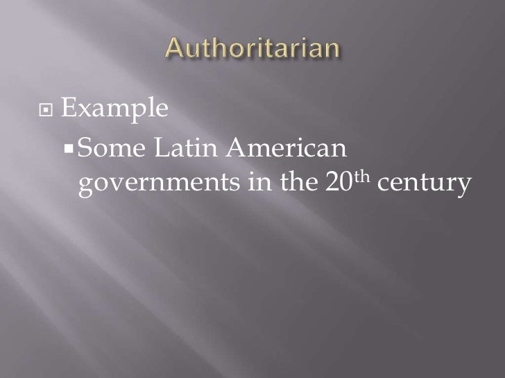 What Are Examples Of Authoritarian Governments