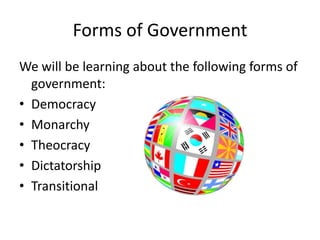 Forms of government | PPTX