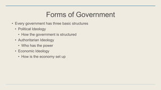 Forms of Government - ppt on ideologies of different government ...