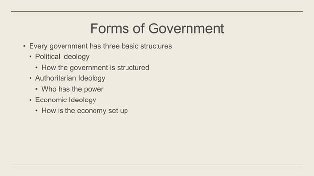 Forms of Government - ppt on ideologies of different government ...