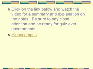 Forms of Government.ppt122344667889000134578 | PPT