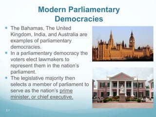 Parliamentary Government Examples