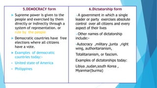 FORMS OF GOVERNMENT GROUR FOUR 18 MEMBERS.pptx