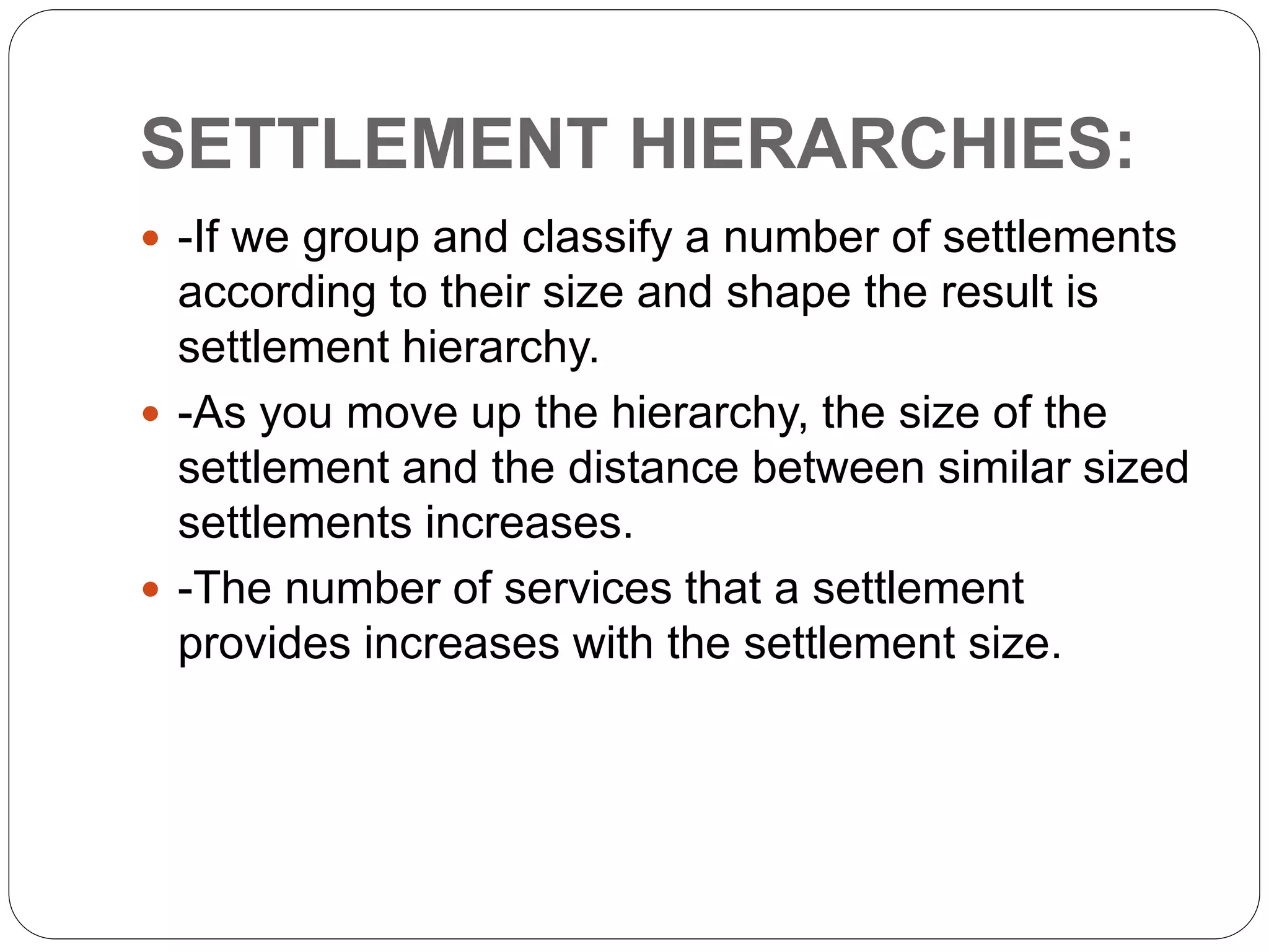 Forms of human settelments | PPTX
