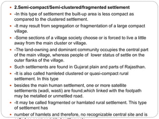 Forms of human settelments | PPTX